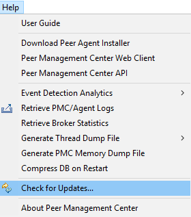 Check for a new version of PeerGFS