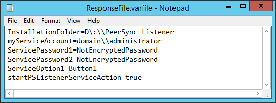 Configure the PeerSync Listener installer to run unattended Configure the PeerSync Listener installer to run unattended