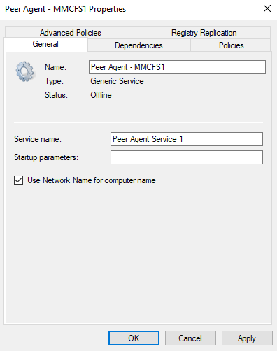 Using a Peer Agent in a Windows Failover Cluster